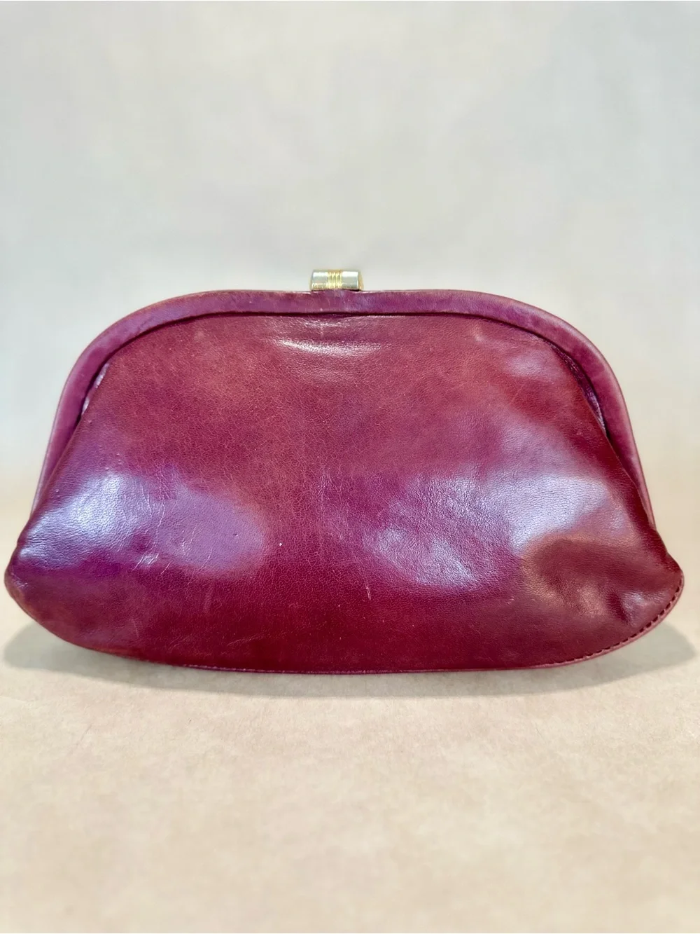 Sabiha | Bags | Vintage Sabiha Leather Boutique Oxblood Burgundy Frame ...
